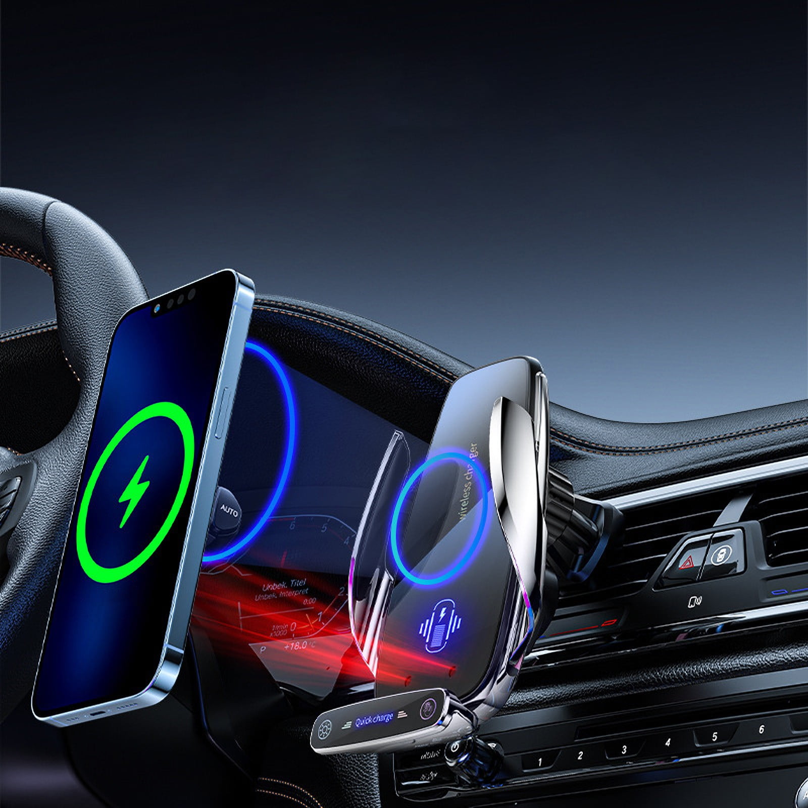 Arghm Car Wireless Charger Clearance,10W Fast Charging,Intelligent ...