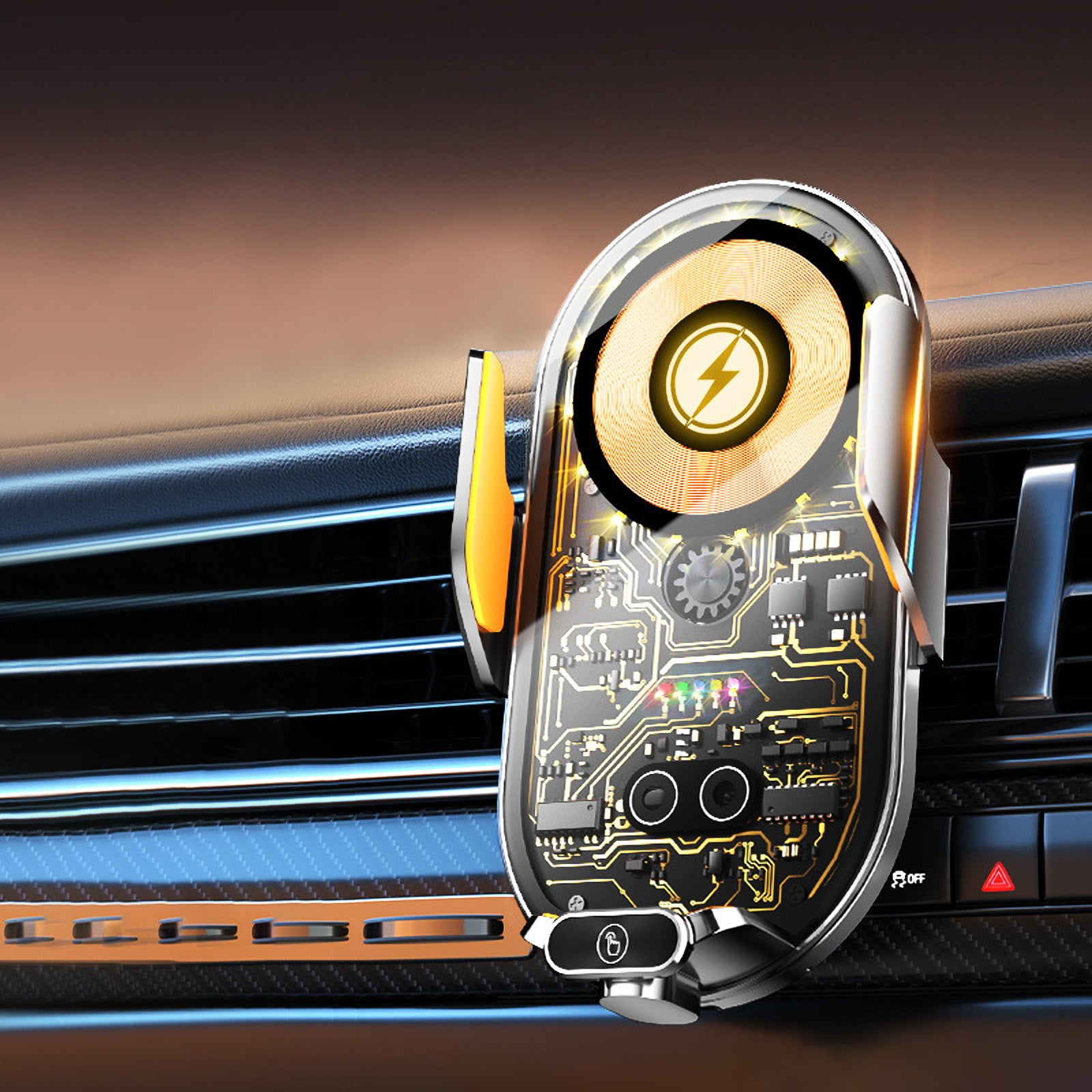 Arghm Car Wireless Charger,15W Fast Charging,Intelligent Induction ...