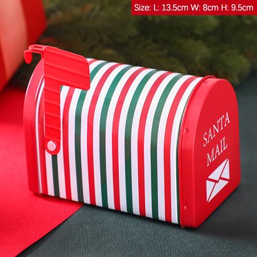 ALEF Christmas/Holiday Letters to Santa Decorative Tin Mailbox (White ...