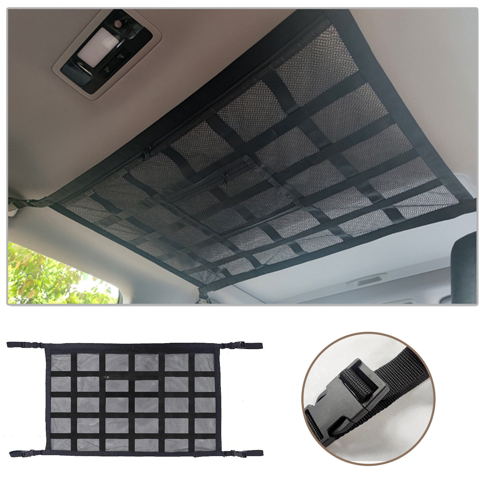 Arghm Double-Layer Mesh Car Roof Storage Organizer: Car Ceiling Cargo ...