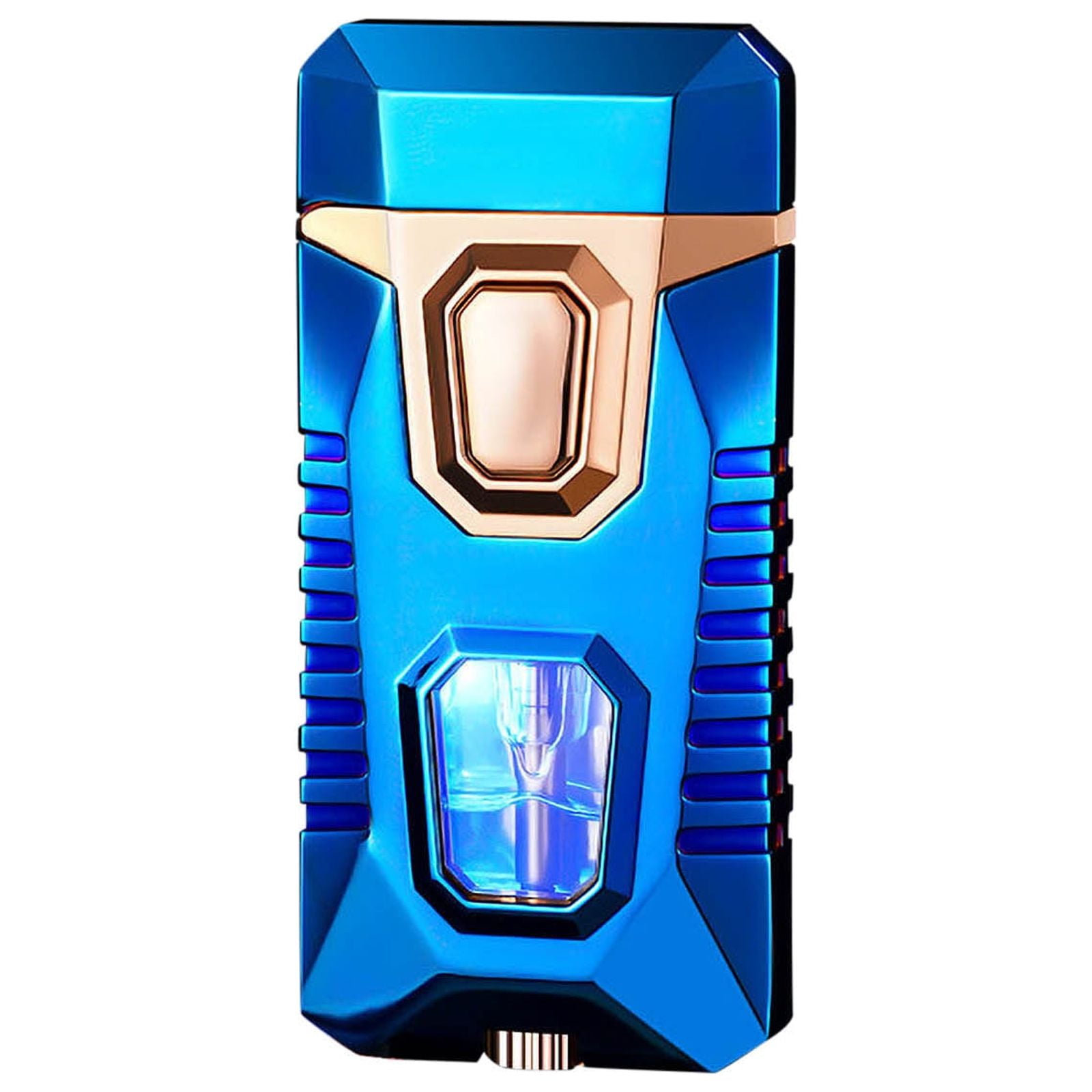 Arghm Flame Lighter,5 Flints Blue Visible Compartment,Windproof Butane ...