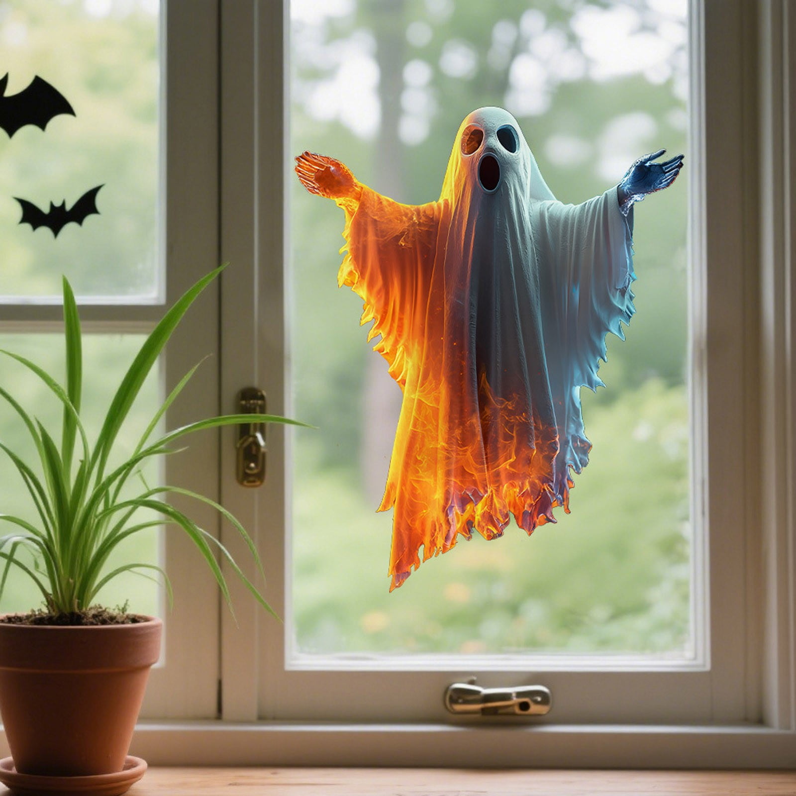 Arghm Ghost Window Stickers Halloween,Removable Cling Film,PVC Static ...
