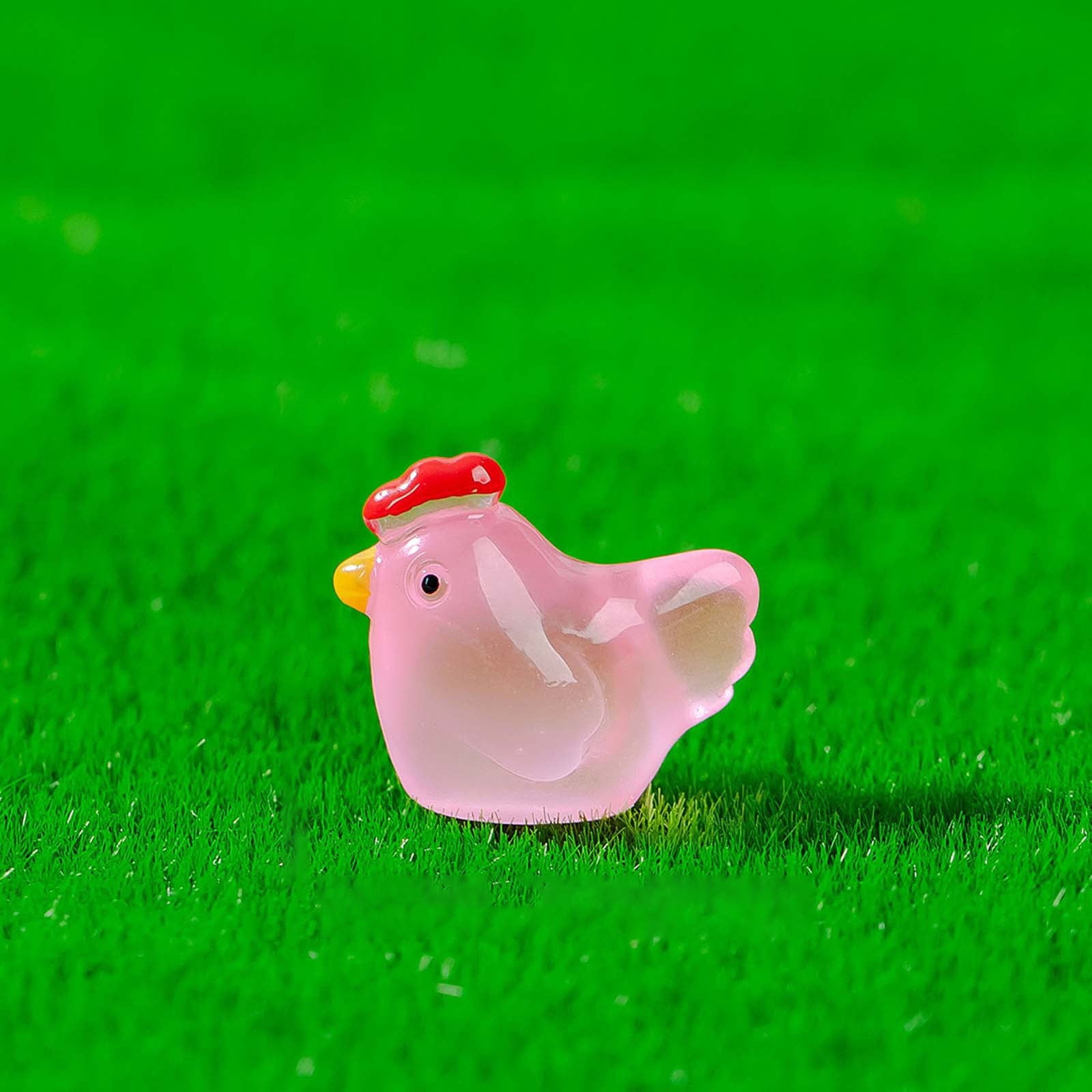 Arghm Glowing Resin Chicken Decor Clearance,Miniature Night Light ...