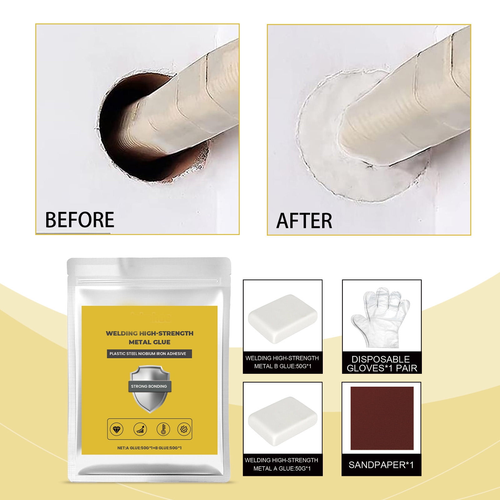 Arghm High Strength Welding Metal Glue – Strong Adhesive for Iron ...