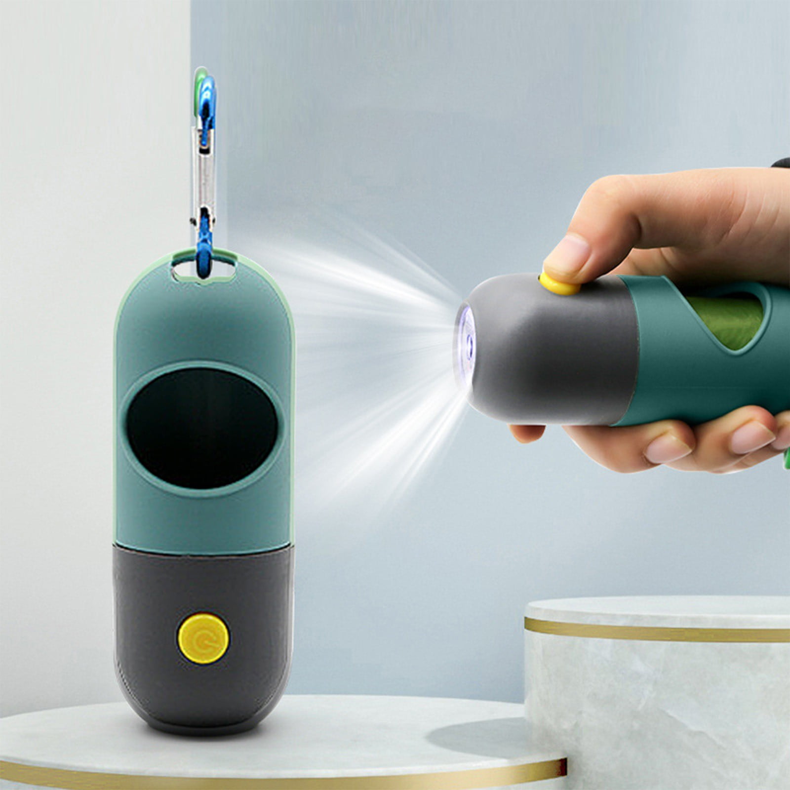 Arghm LED Lighting Garbage Bag Dispenser,Portable,PE+LED Night Vision ...