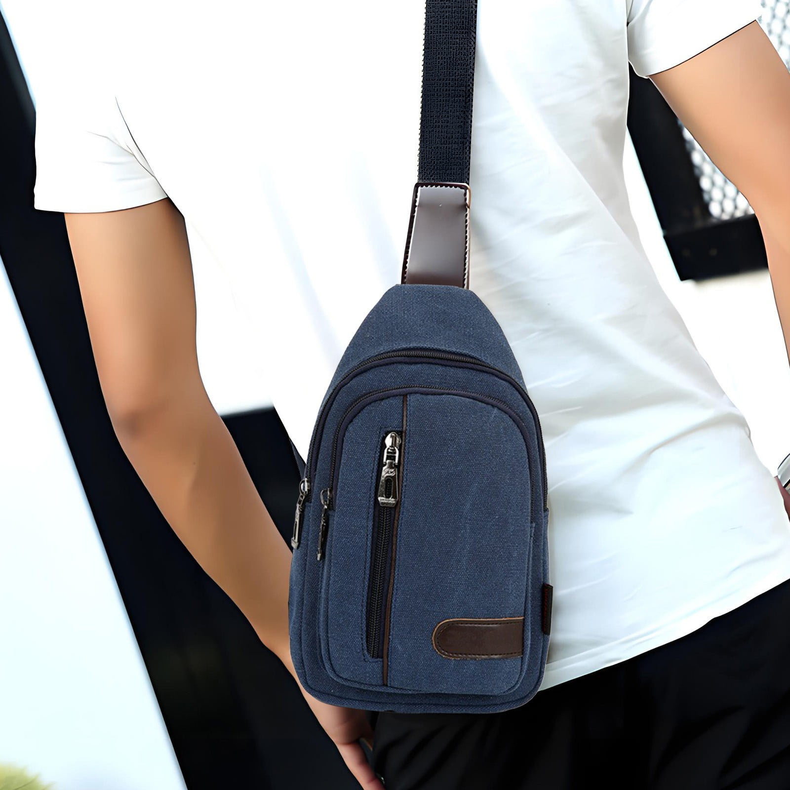 Arghm Men's Crossbody Bag,11.8x6.69in Chest Pack,Adjustable Strap ...