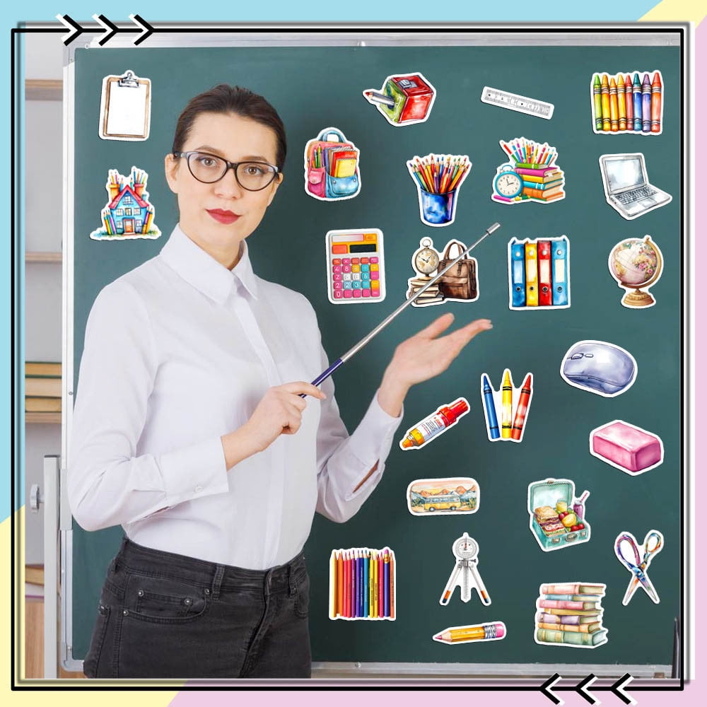 Arghm Peel & Stick Magnetic Decor Set,Synthetic Resin Reusable Stickers ...