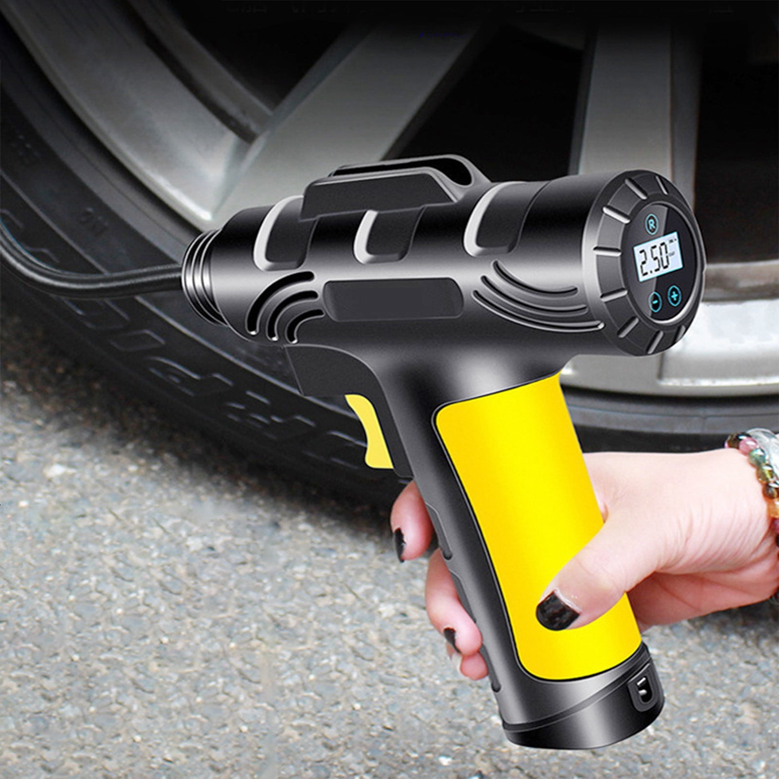 Arghm Portable Compressor Tire Inflator,12V Auto Pump,Digital Pressure ...