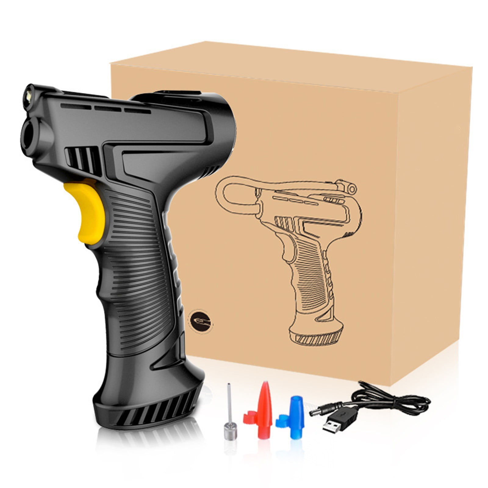 Arghm Vehicle-mounted Air Pump,Wired,Intelligent Lighting,5.2x2.1x8.0in ...