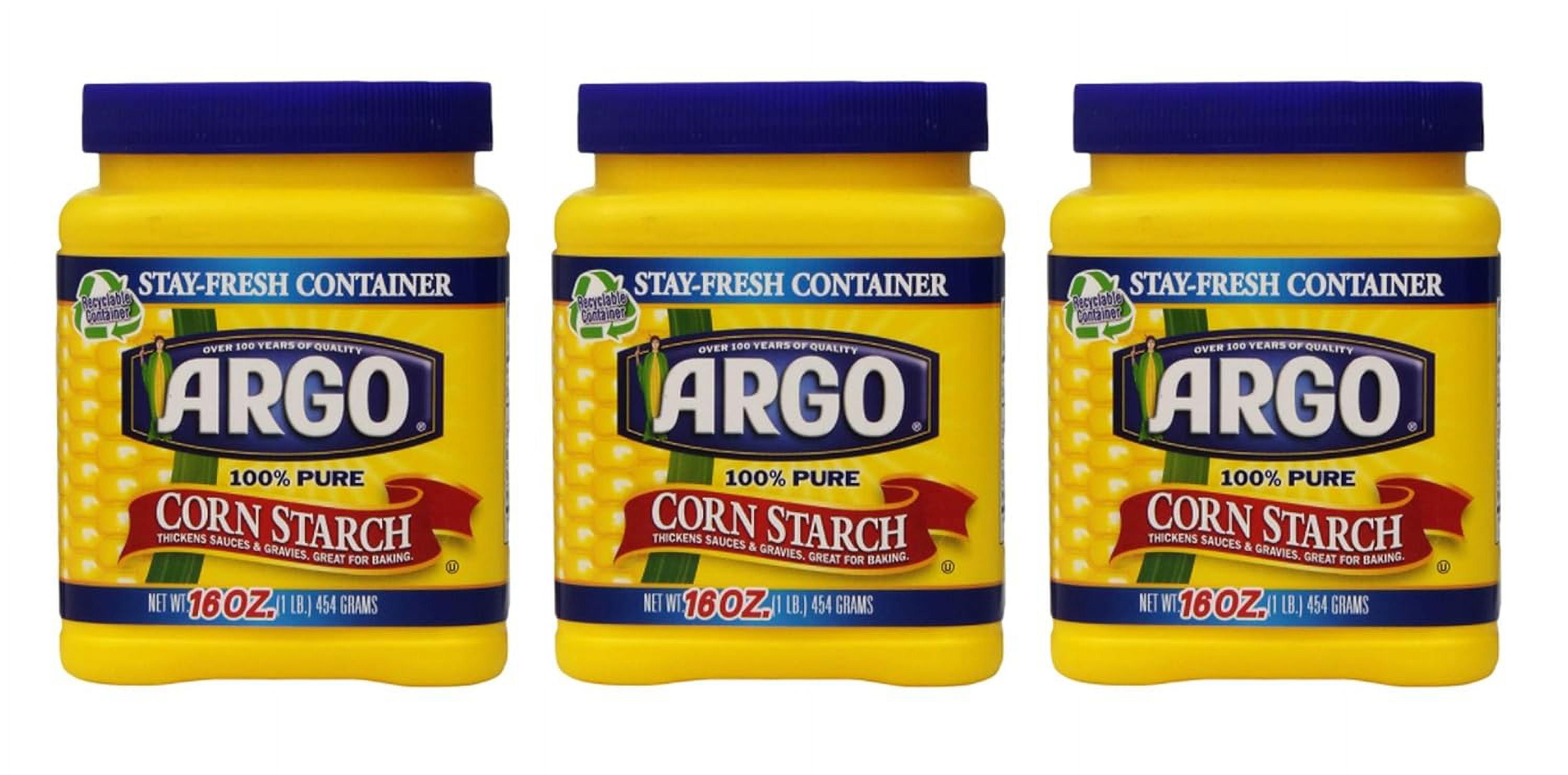 Argo 100% Pure Corn Starch, (3 Pack, Total of 48oz) - Walmart Business ...