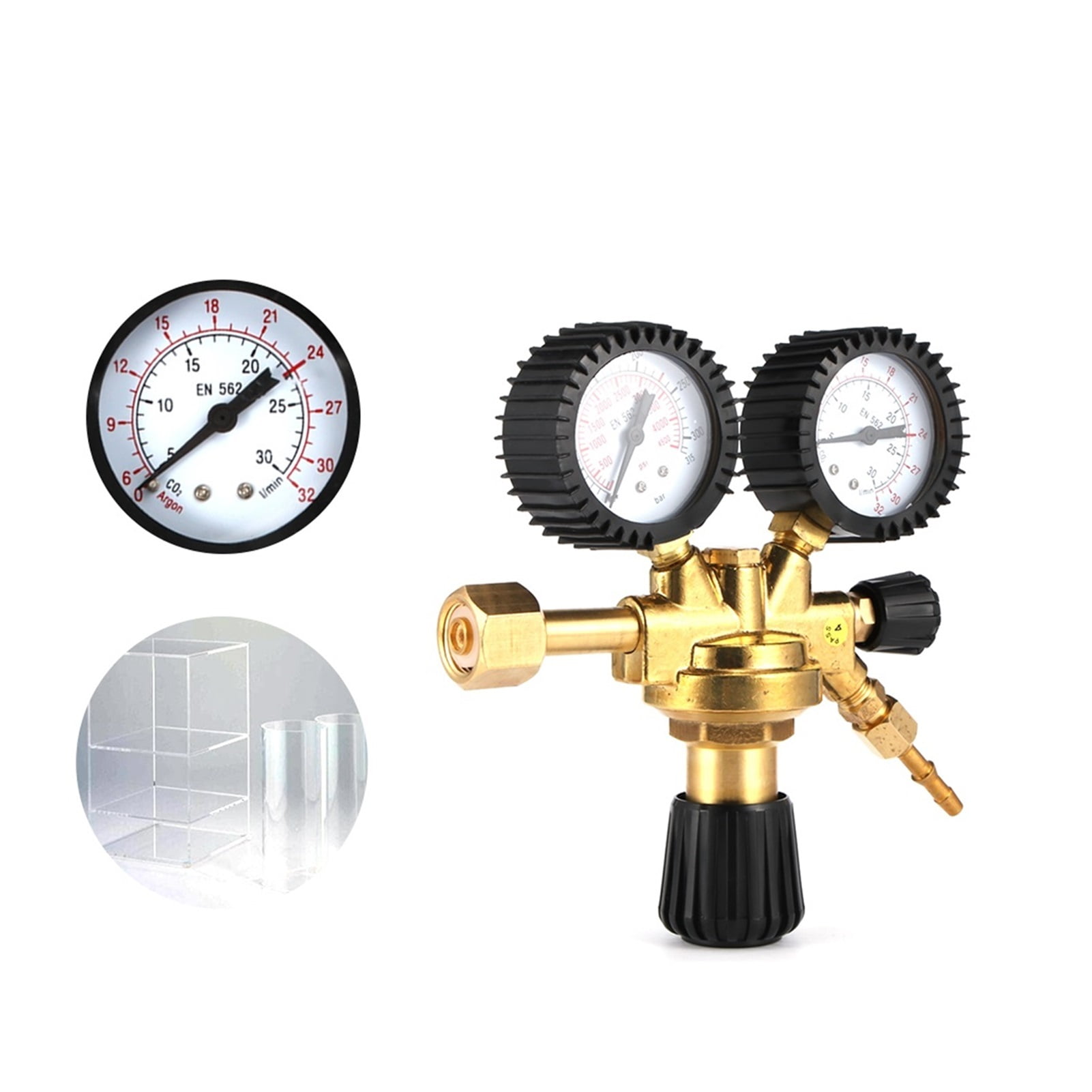 Argon CO2 Flow Meter Gas Regulator Flowmeter Welding Weld Gauge Argon ...