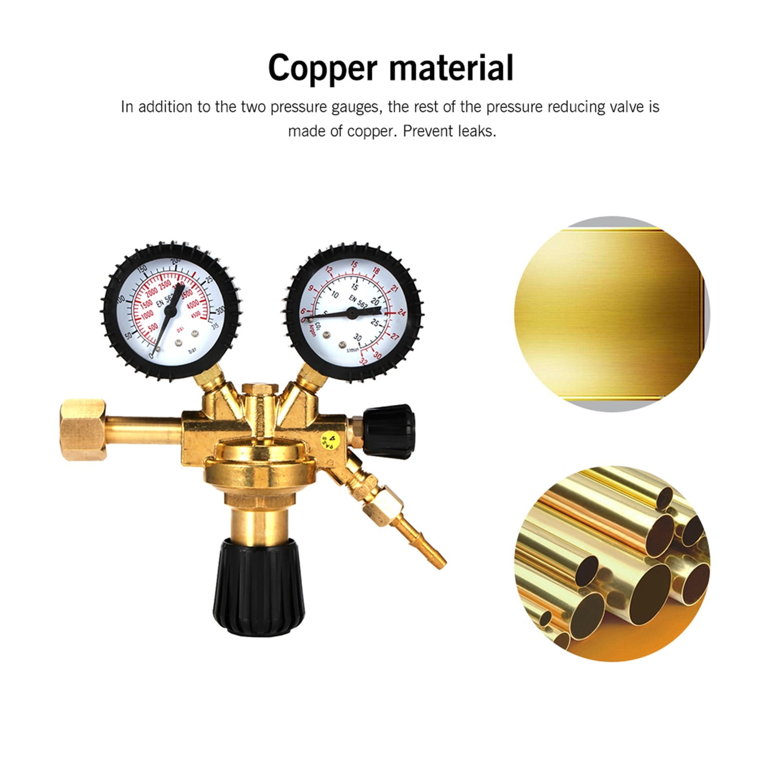 Argon CO2 Flow Meter Gas Regulator Flowmeter Welding Weld Gauge Argon ...