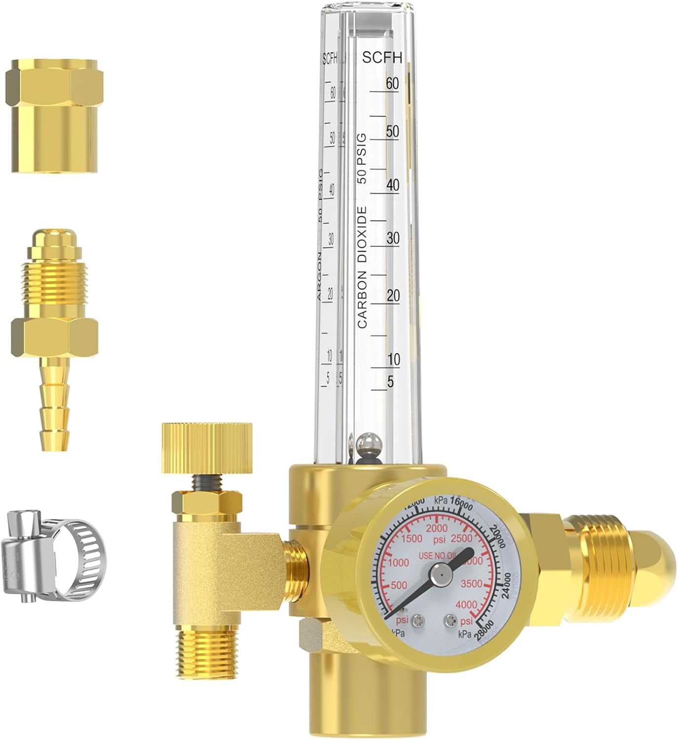 Argon/CO2 Mig Tig Flow Meter Gas Regulator Gauge Welding Weld - Walmart.com