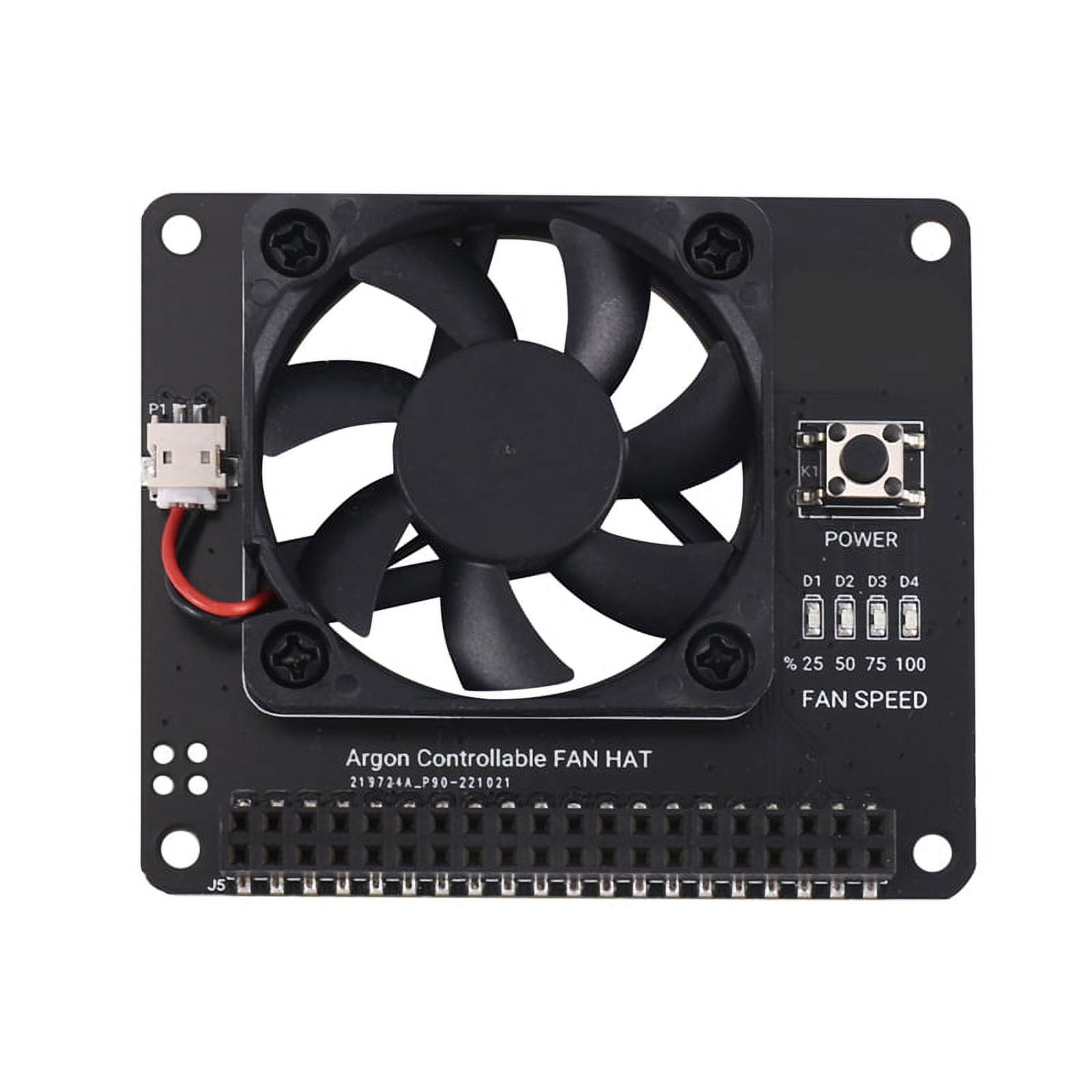 Argon FAN HAT for Raspberry Pi 4B 3B+ 3B PWM Software Control Fan Function Power Button Fit NEO ...