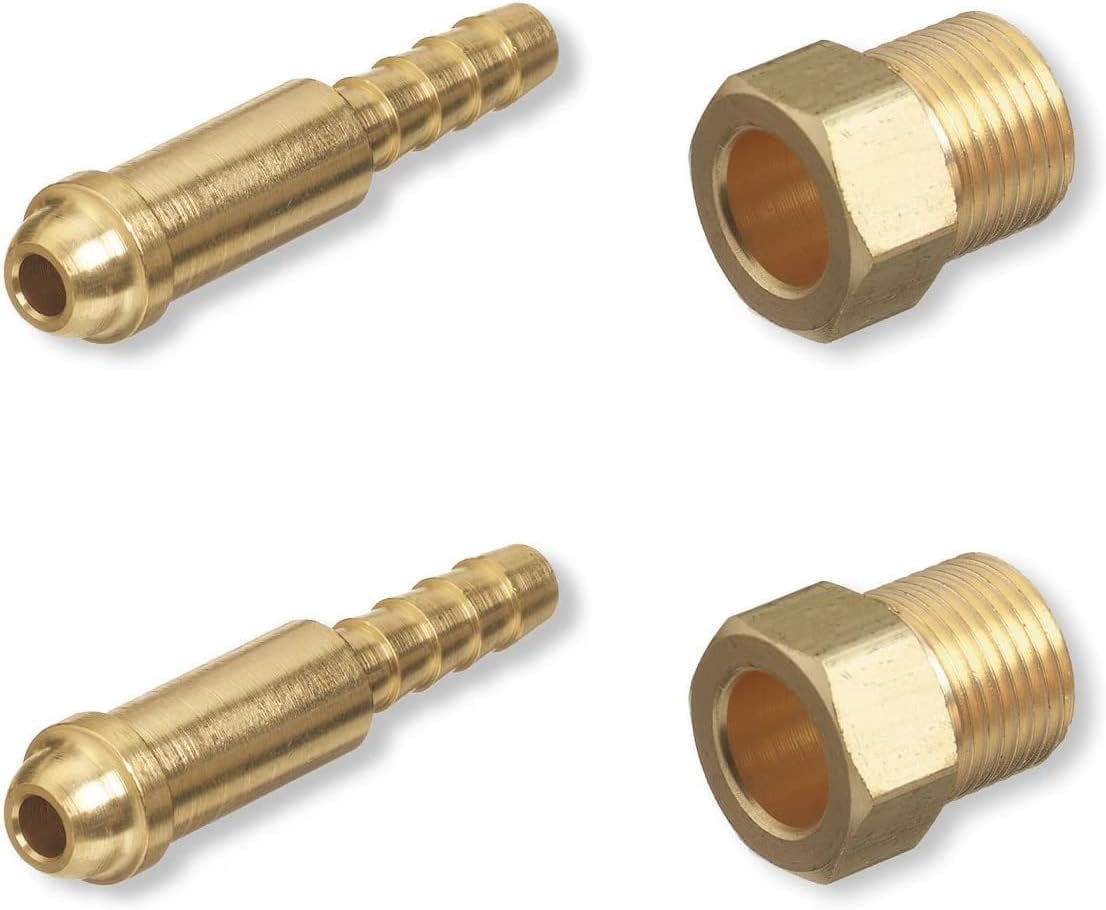 Argon Nut & Nipple x 1/4" Hose Barb, Mig Tig Welding Fitting Inert Gas ...