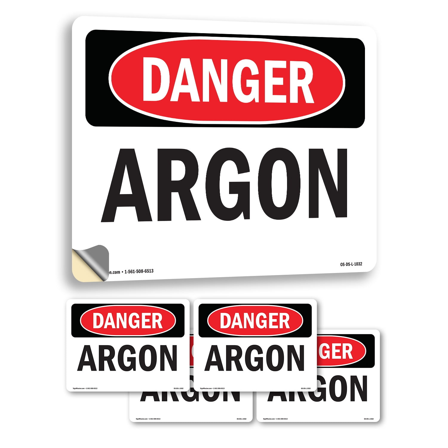 Argon OSHA Danger Vinyl Decal Label 10 Inch x 7 Inch - 5 Pack - Walmart.com