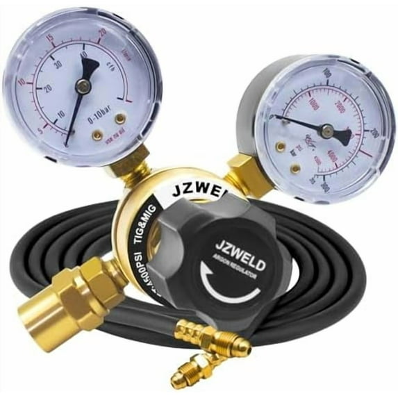 Argon Regulator with 6.6 Feet Gas Hose, Argon Gauges Gas Welding ...