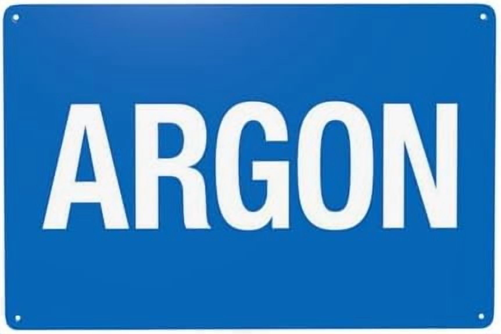 Argon Warning Sign, Construction Metal Signs for Home Business Outdoor ...