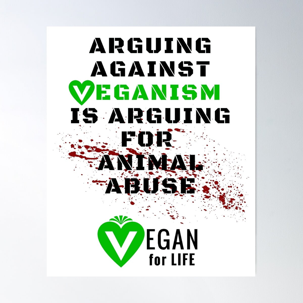 Arguing Against Veganism Is Animal Abuse Graphic Meme Poster Wall Art ...