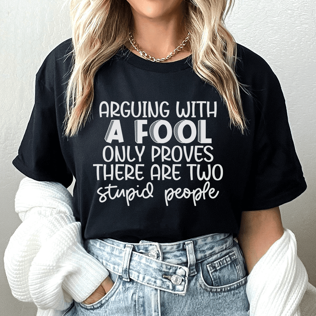 Arguing With A Fool Tee Black Heather S Peachy Sunday T-Shirt - Walmart.com