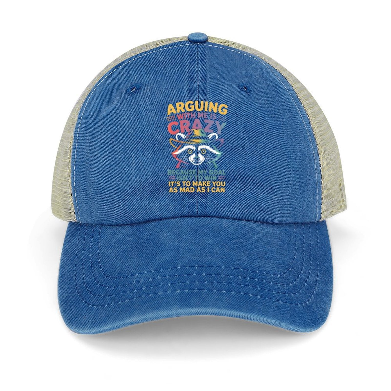 Arguing With Me Is Crazy Dark Blue Hat Adjustable Funny Fashion Unisex ...