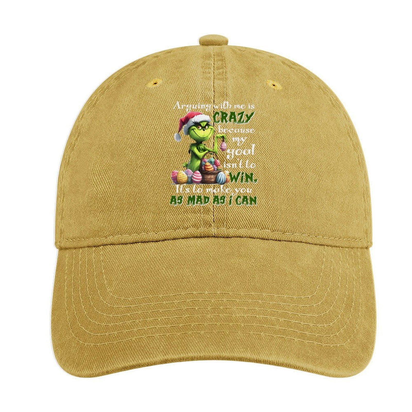 Arguing With Me Is Crazy Sand Colour Hat Adjustable Funny Fashion ...