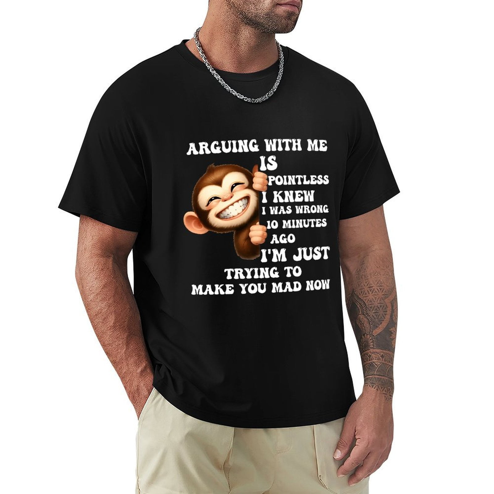 Arguing With Me Is Pointless Charismatic Men's Cotton Short Sleeve HD ...