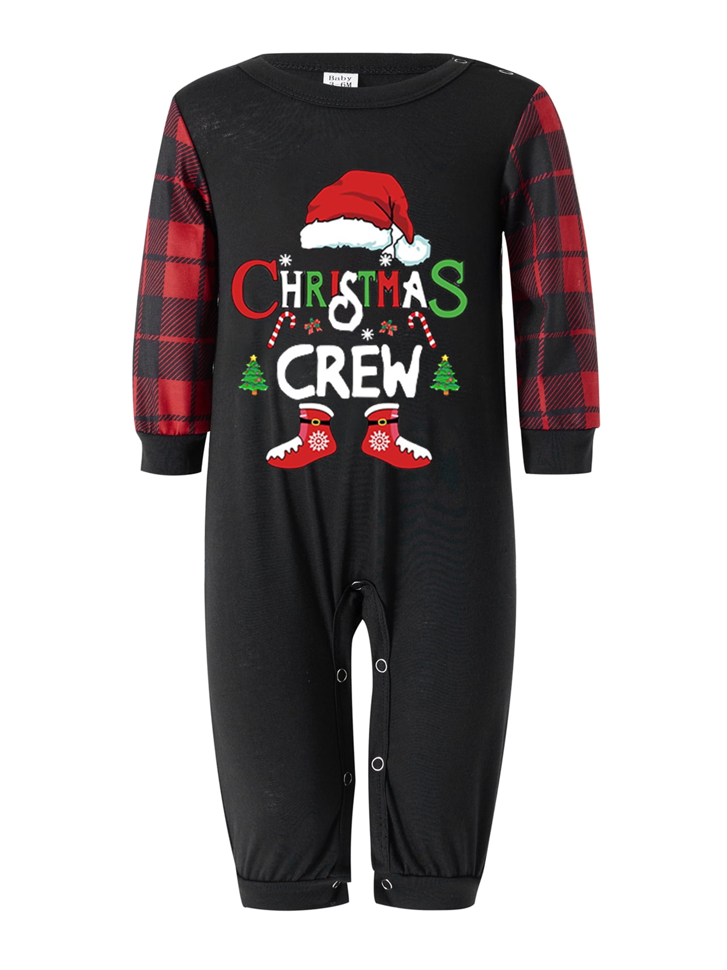 Argulvti Christmas Family Pajamas Matching Set, Long Sleeve Letters ...