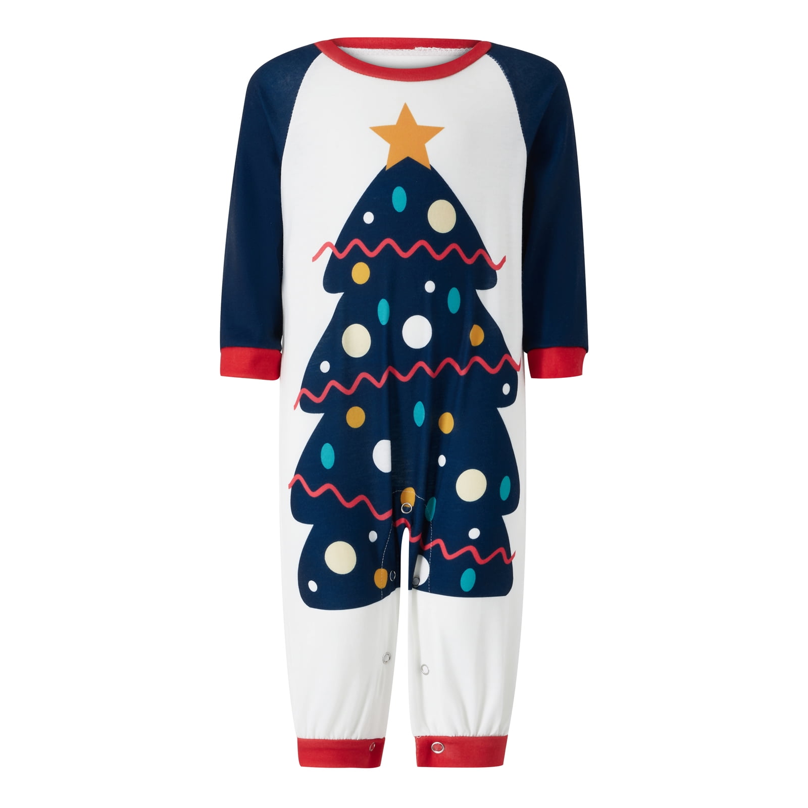 Argulvti Christmas Family Pajamas with Tree Print, Color Matching ...