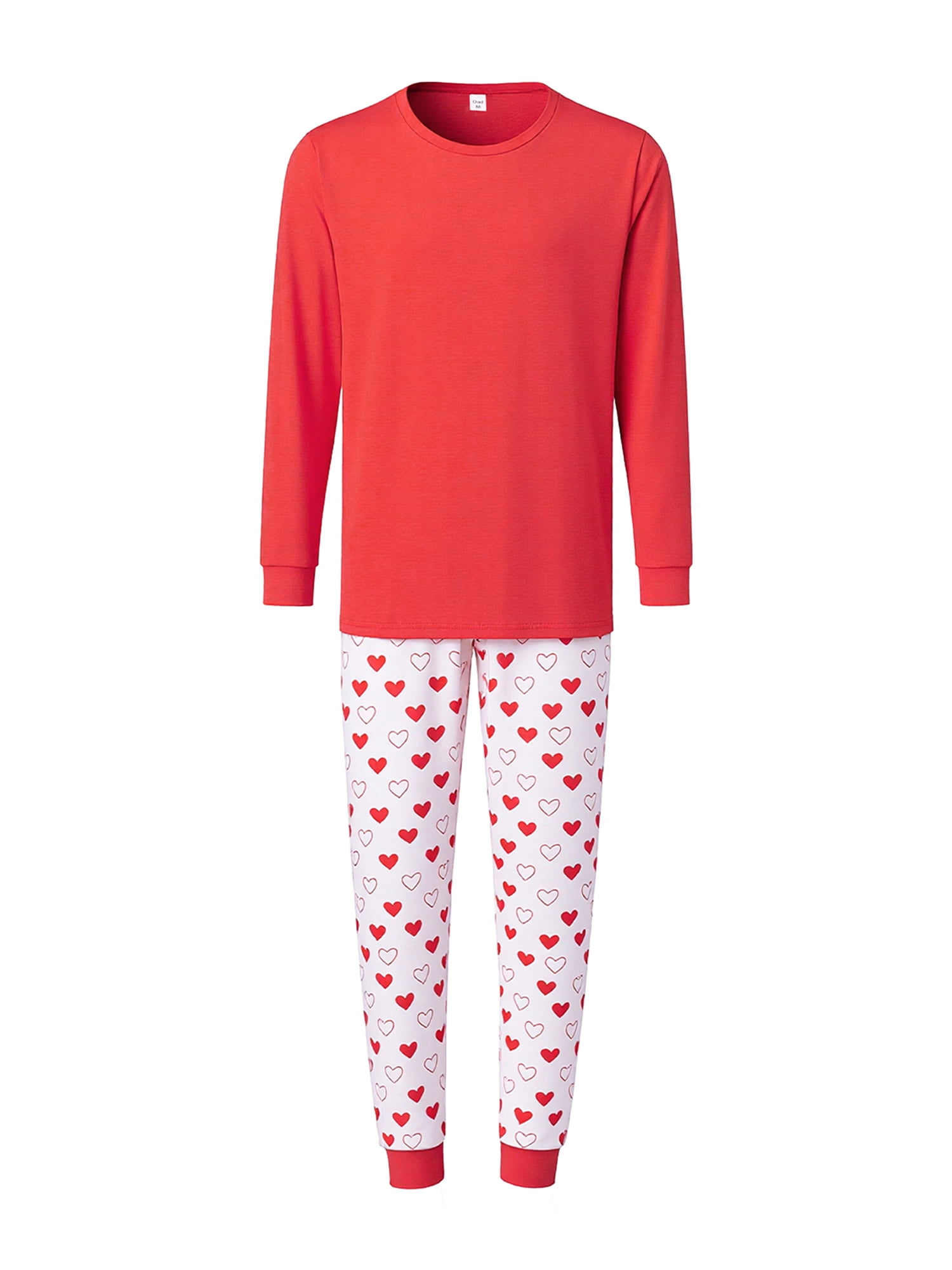 Argulvti Family Matching Valentines Pajama Set, Heart Long Sleeve Tops ...