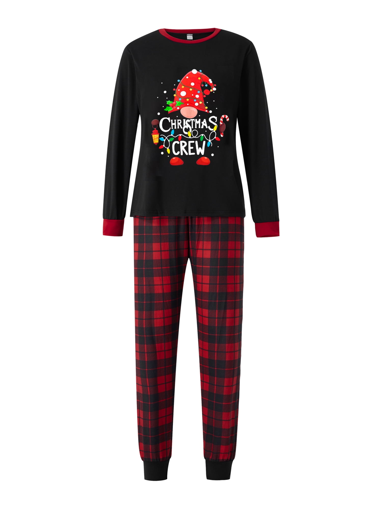 Argulvti Parent-Child Christmas Pajamas, Long Sleeve Letter Print Tops ...