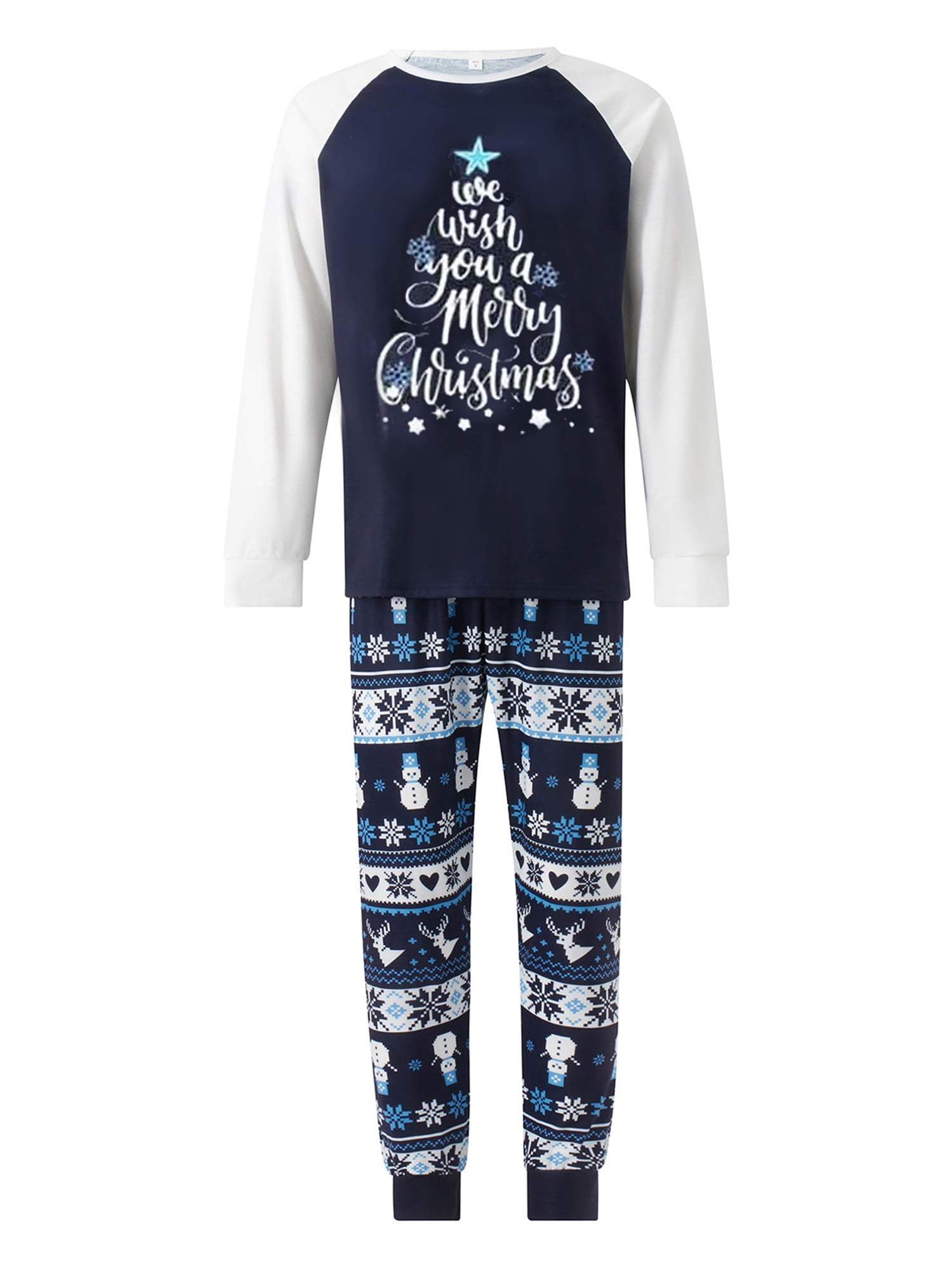 Argulvti Parent-Child Christmas Pajamas, Romper/Long Sleeve Letter ...