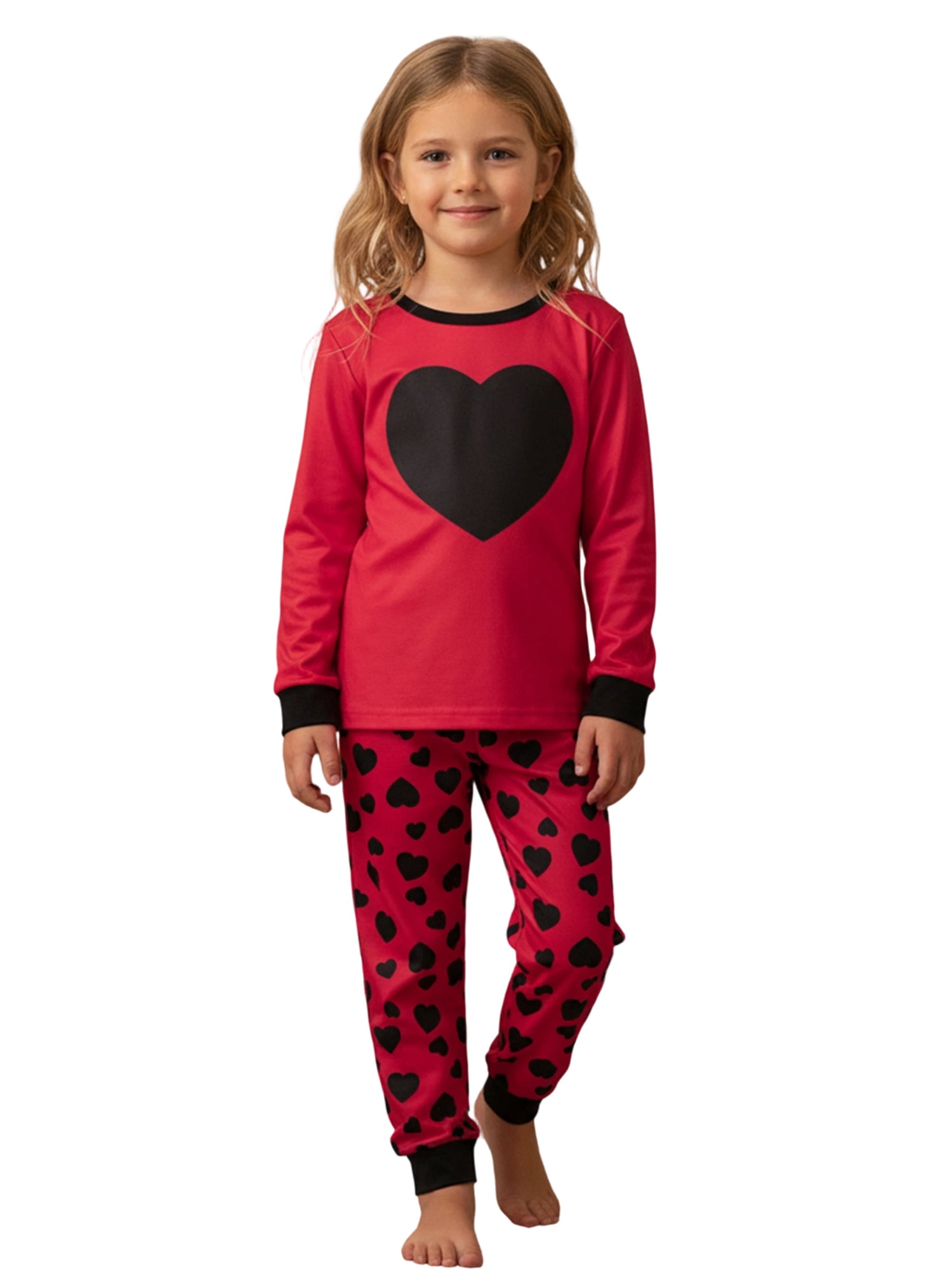 Argulvti Valentines Day Matching Family Pajamas Set Stylish Love Heart ...