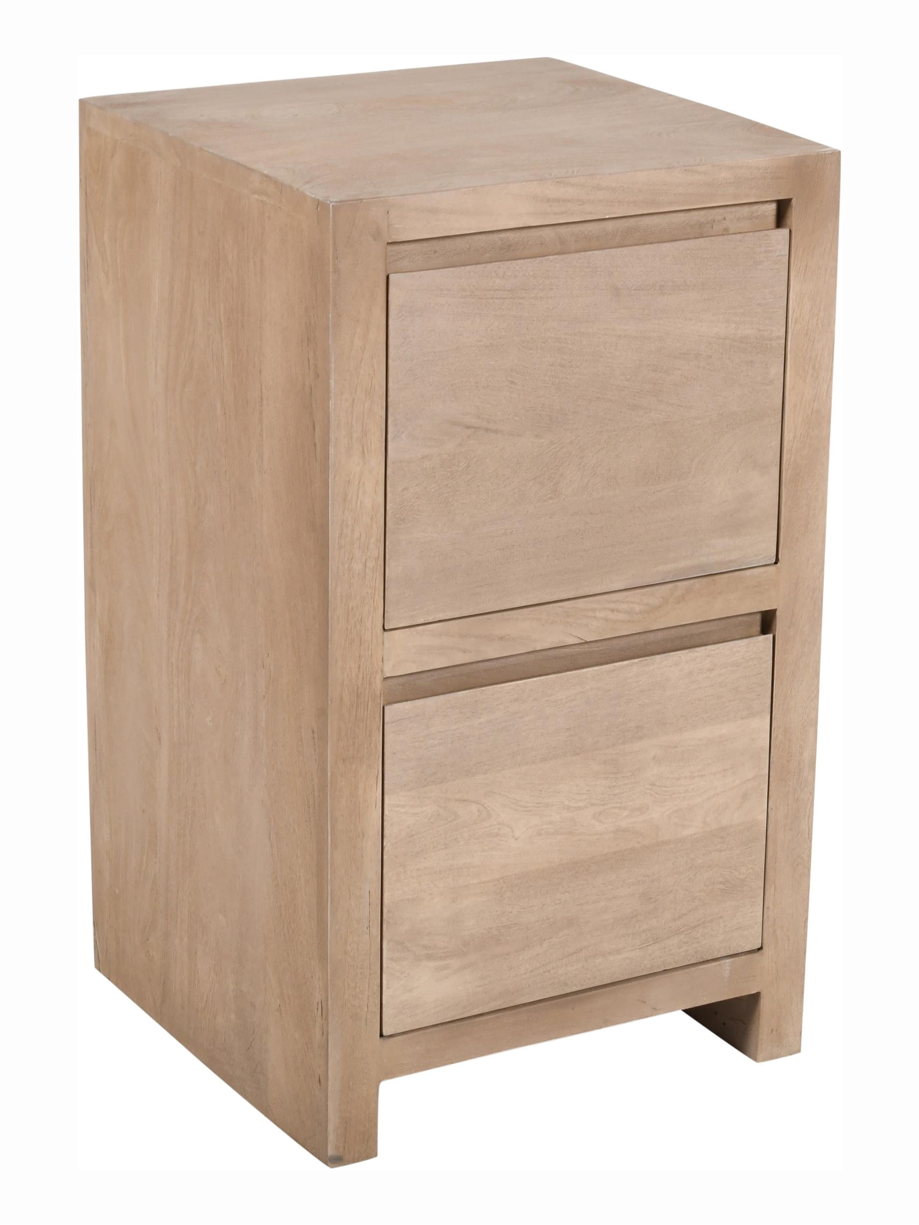 Argyle 2-Drawer File Cabinet Modern Light Ash Ivory Finish Reclaimed ...