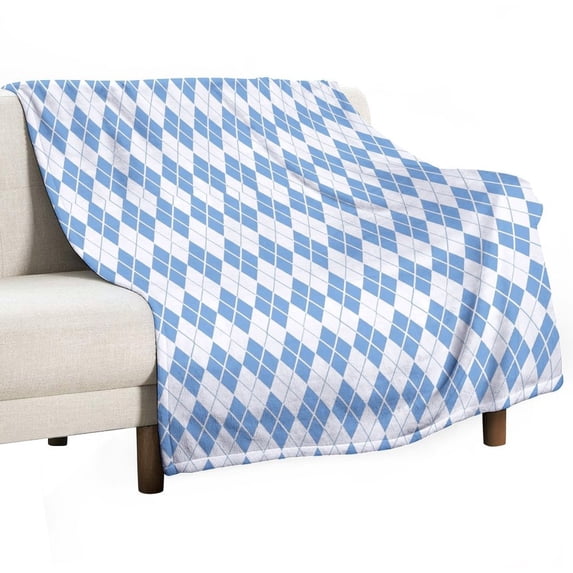 Argyle Carolina Pattern Soft Print Blanket Throw Blankets Warm Cozy ...