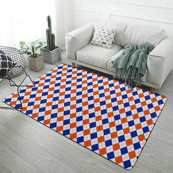 Argyle Diamond Pattern Carpet Rug for Living Room Bedroom Home Sofa ...