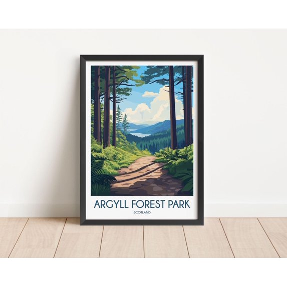 Argyll Forest Park Poster Scotland Scenic Landscape Print, Unframed ...