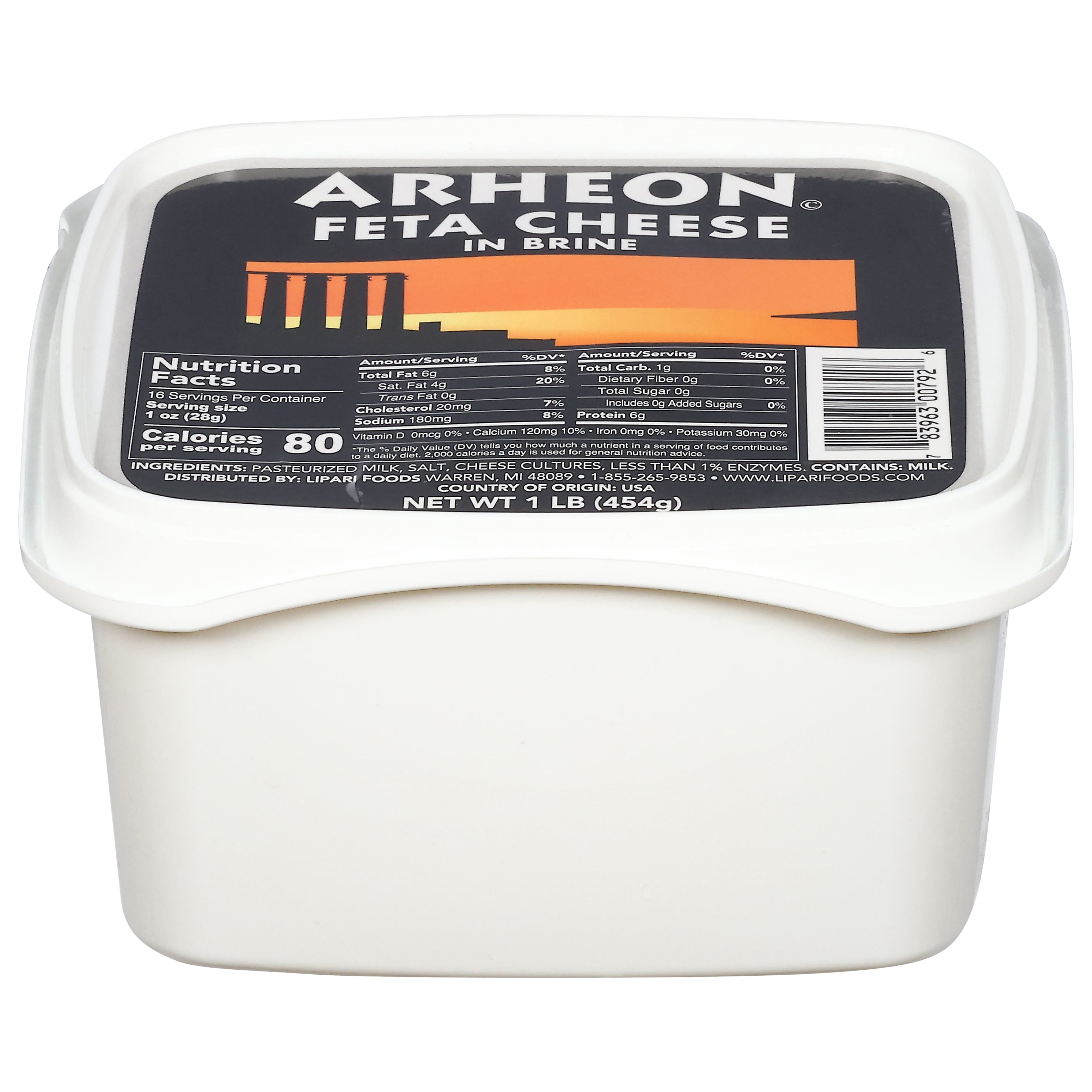 Arheon Feta Cheese in Brine 1 lb - Walmart.com