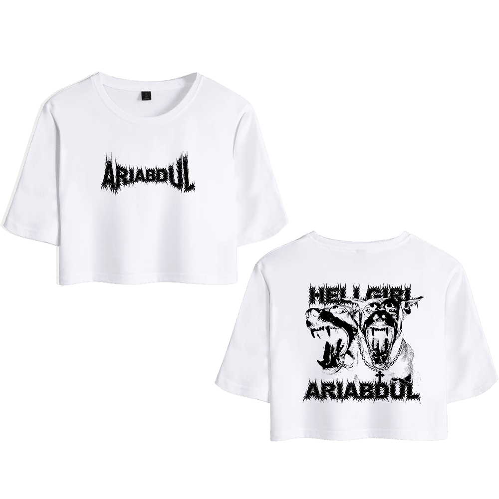Ari Abdul Merch Doberman Crop Top T-shirt Shorts Suits T Shirt Women ...