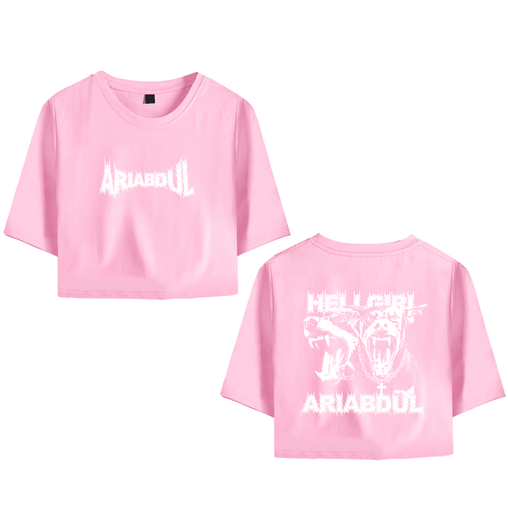 Ari Abdul Merch Doberman Crop Top T-shirt Shorts Suits T Shirt Women ...