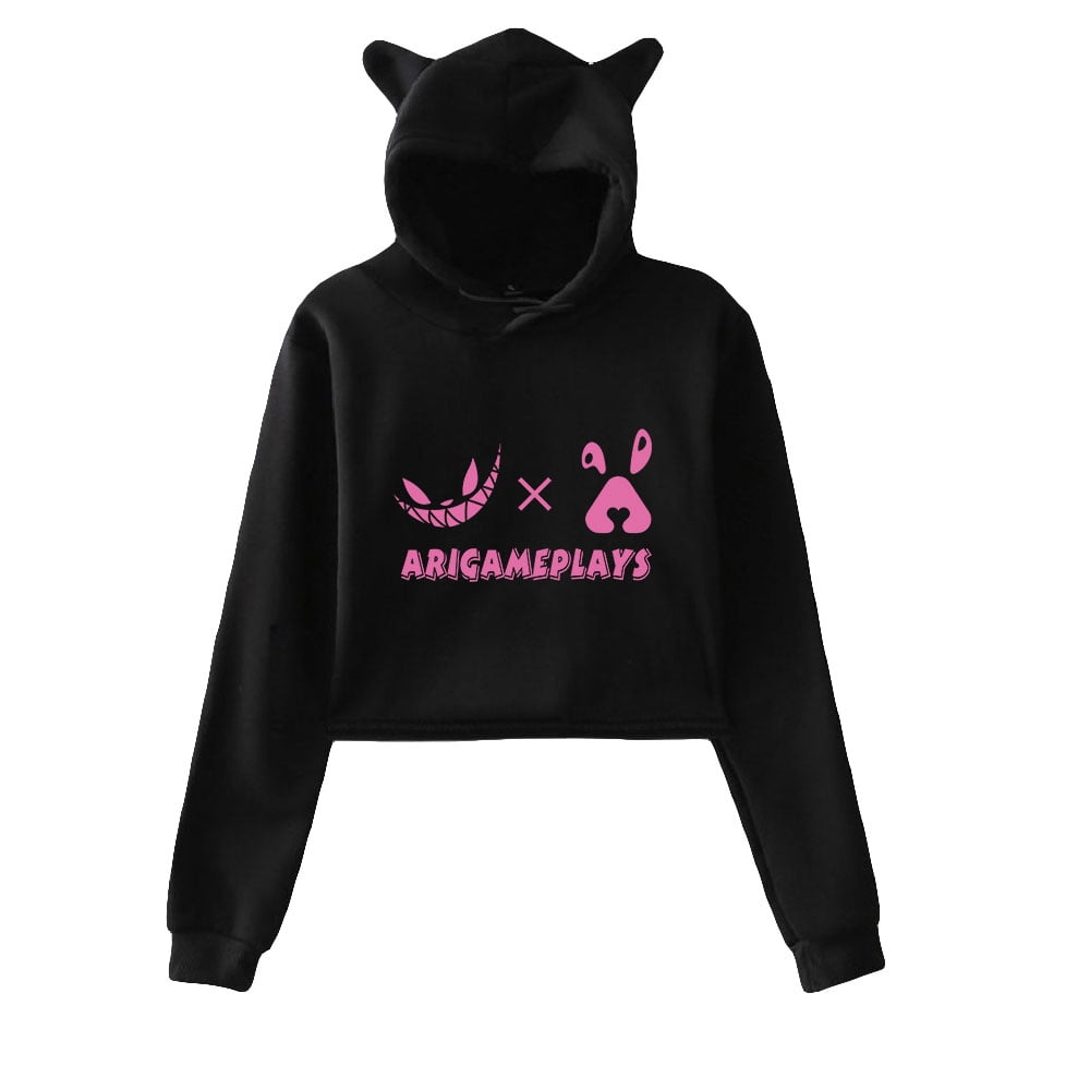 Ari Gameplays Hoodie Womens Girls Cat Ear Sweatshirts Hip Hop Merch ...