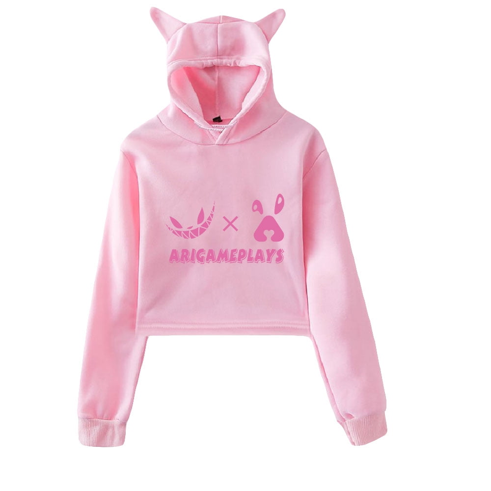 Ari Gameplays Hoodie Womens Girls Cat Ear Sweatshirts Hip Hop Merch ...