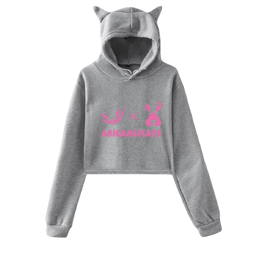 Ari Gameplays Hoodie Womens Girls Cat Ear Sweatshirts Hip Hop Merch ...