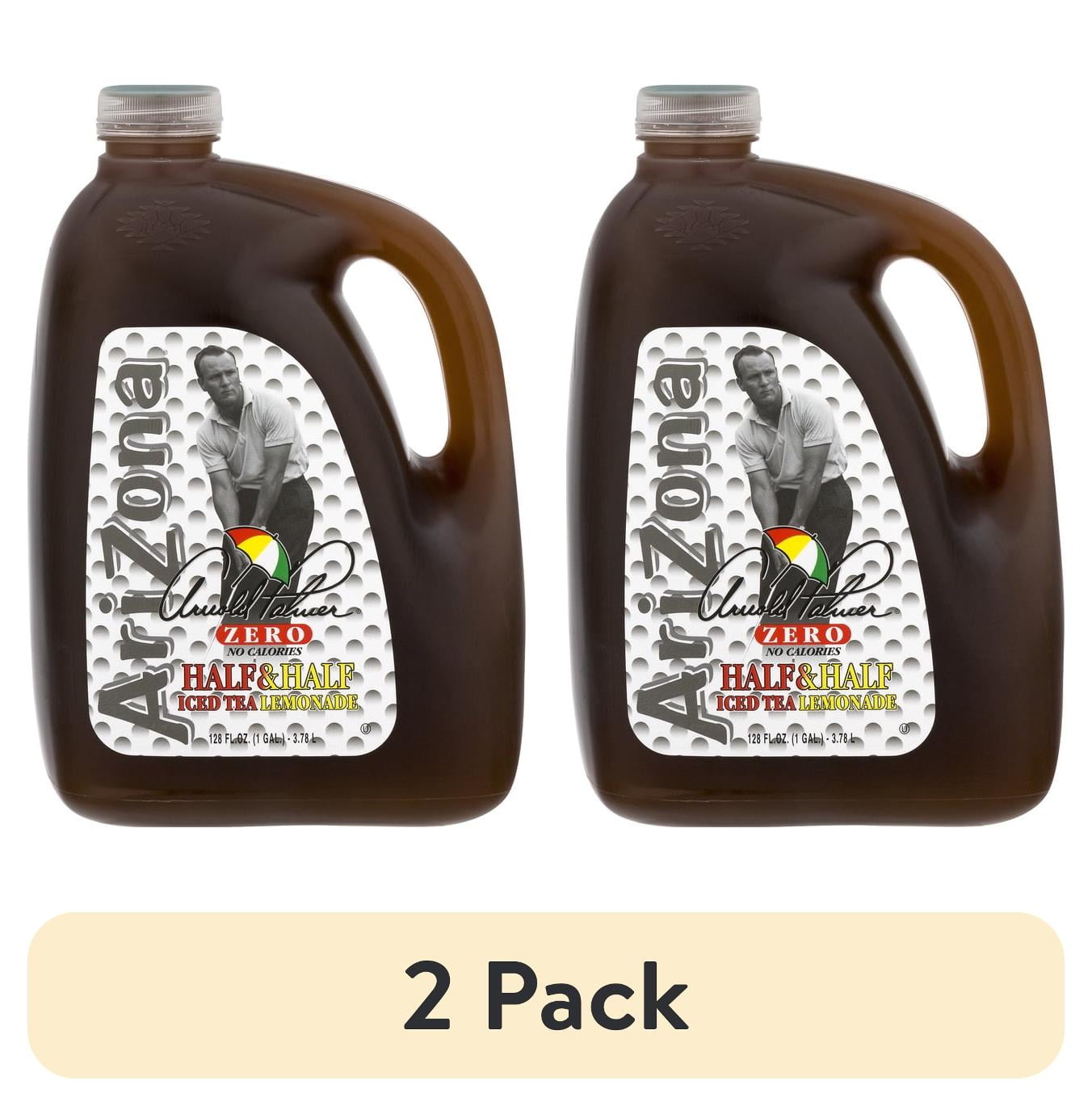 (2 pack) AriZona Arnold Palmer Zero Half & Half Iced Tea Lemonade, 128. ...