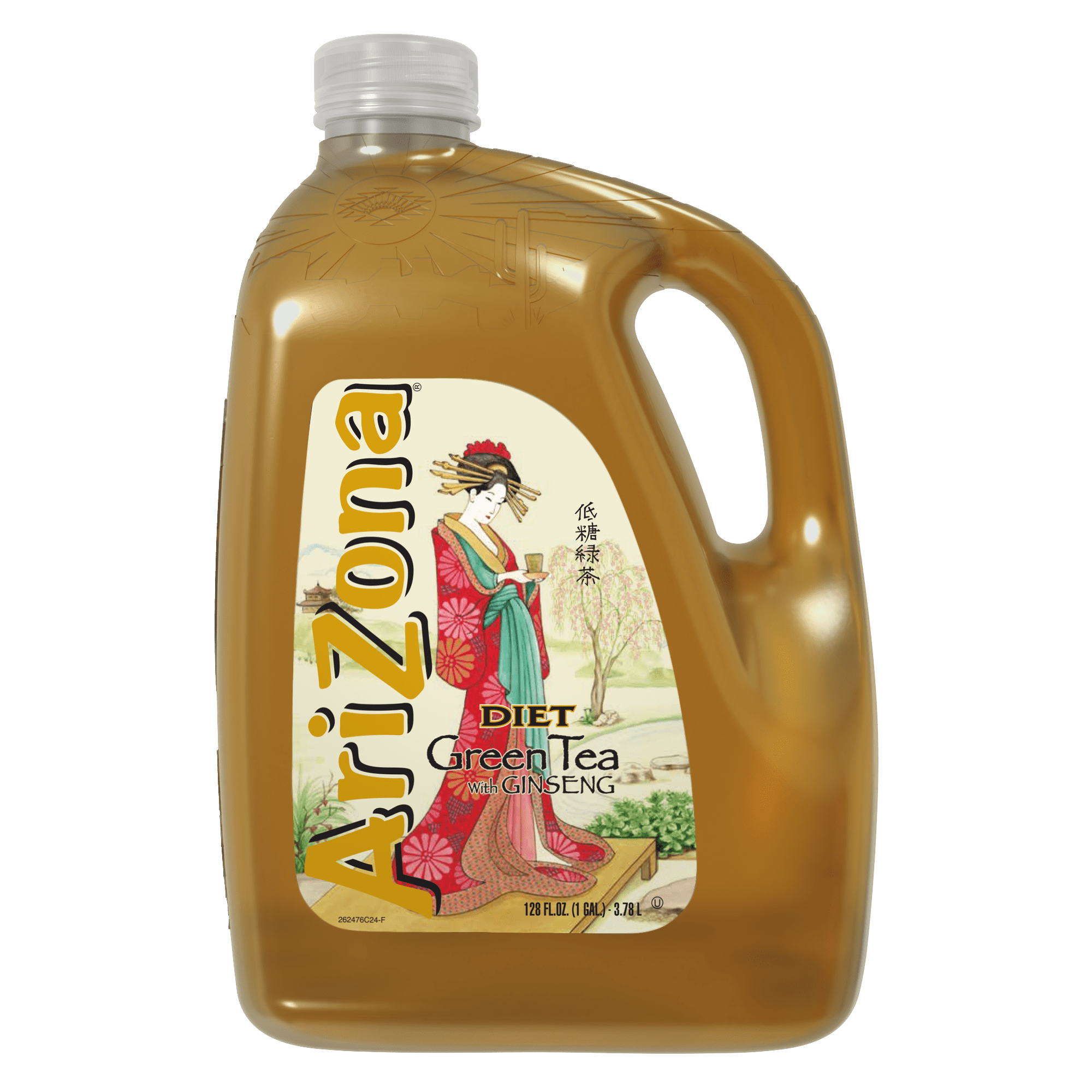 AriZona Bottled Diet Green Tea with Ginseng Drink, Antioxidant Vitamin ...