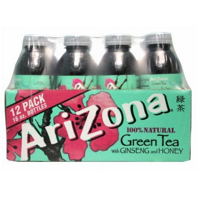 AriZona Green Iced Tea Multipack Bottles 12 pk / 16 fl oz - Walmart.com