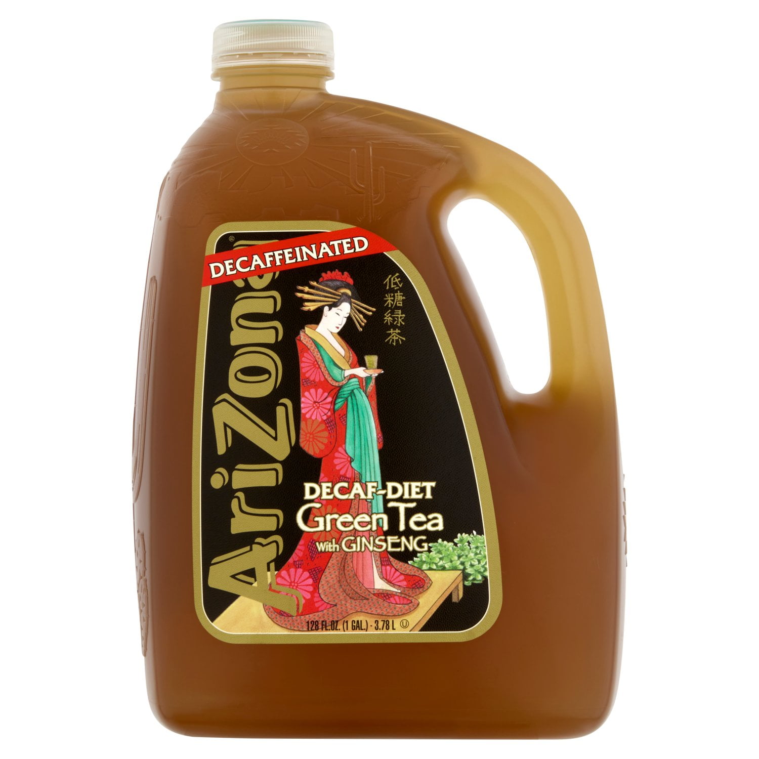 AriZona Green Tea with Ginseng Decaf-Zero - 128 Fl. Oz. Package May ...