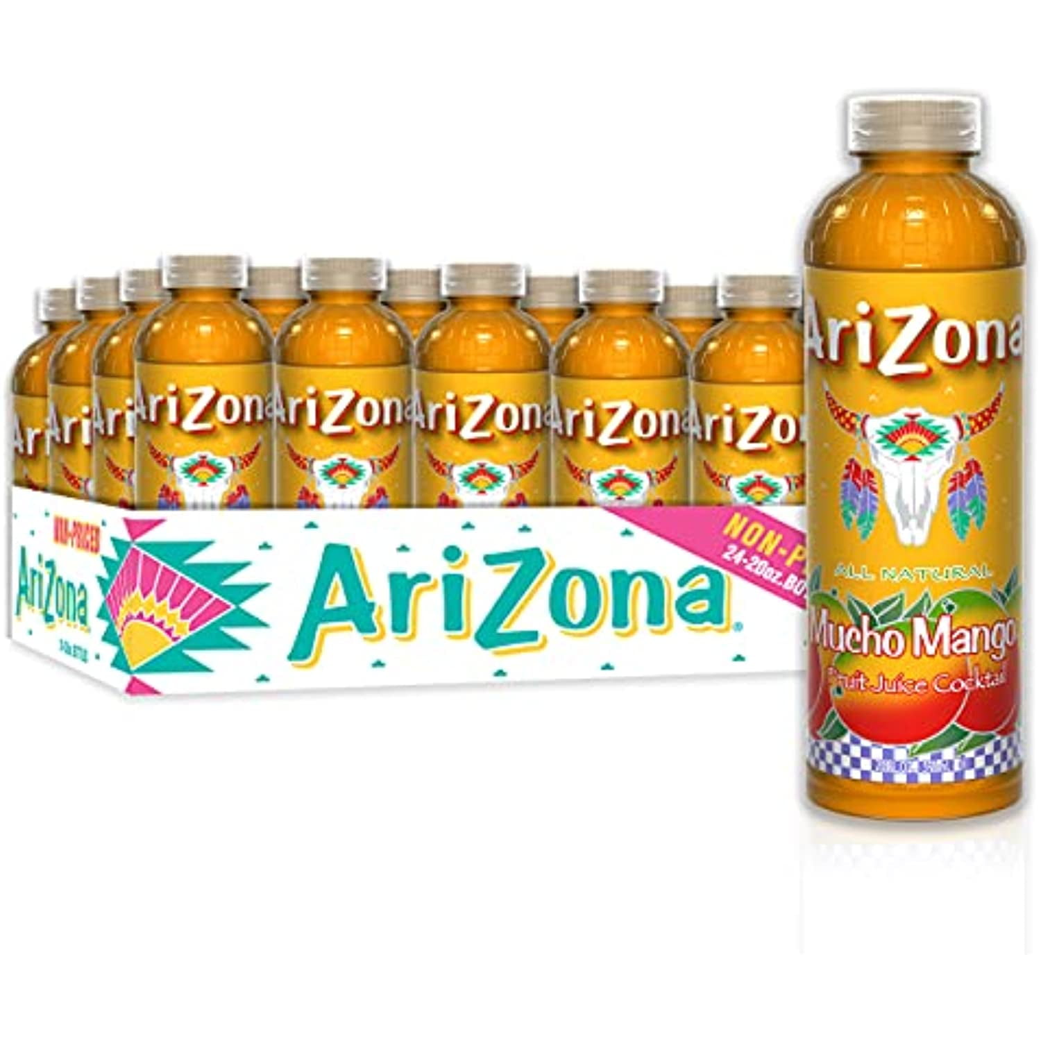 AriZona Mucho Mango Fruit Juice Drink, Vitamin C, 100% Natural, Bottled ...