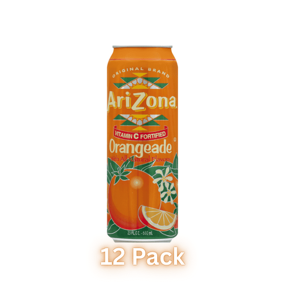 AriZona Orangeade Fruit Juice Cocktail, Vitamin C Fortified, 23 fl oz ...
