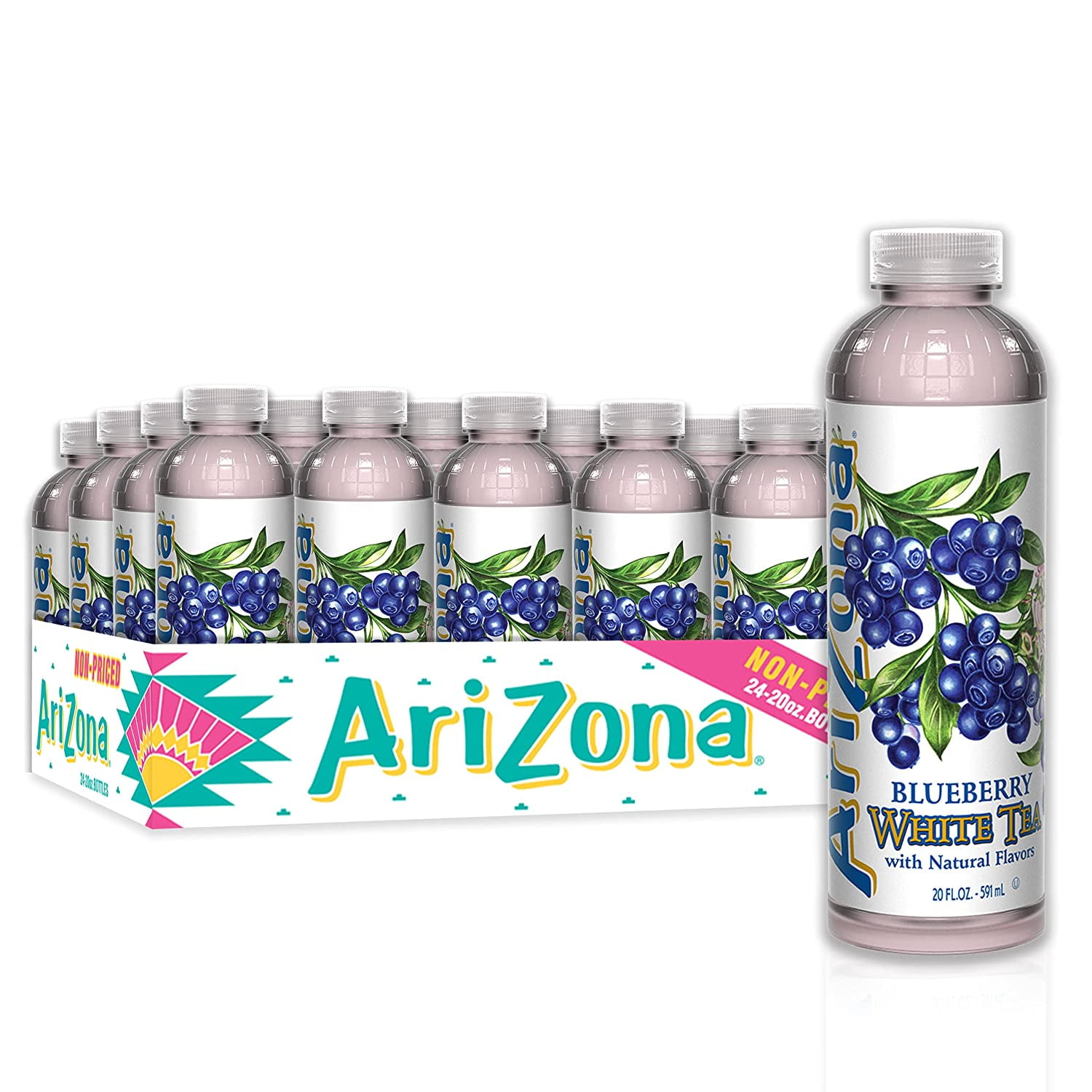 AriZona Premium Brewed Blueberry White, 20 Fl Oz, Pack of 24 - Walmart.com